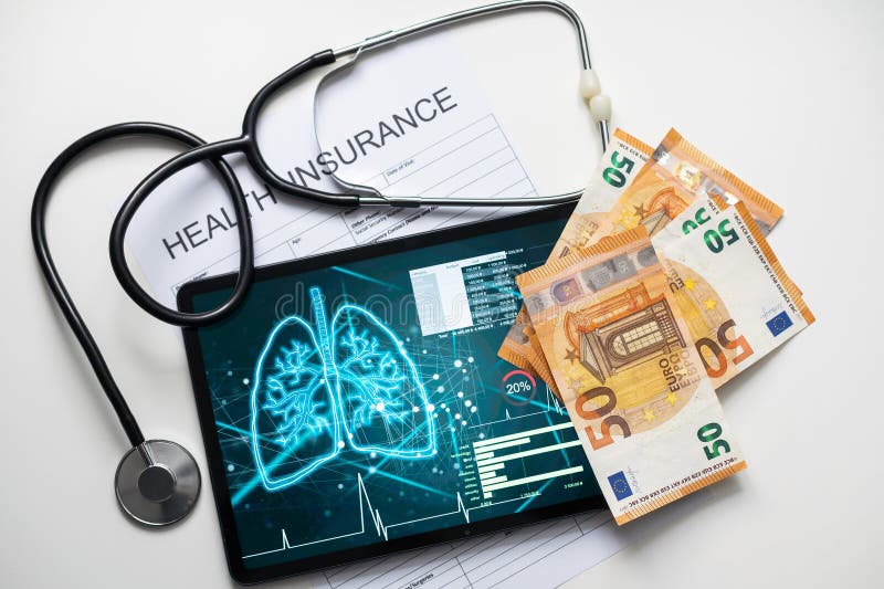 Paper with Text Health Insurance on the Table with Stethoscope Stock ...