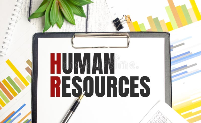 Paper with Text Human Resources on the Table on the Chart Stock Image ...