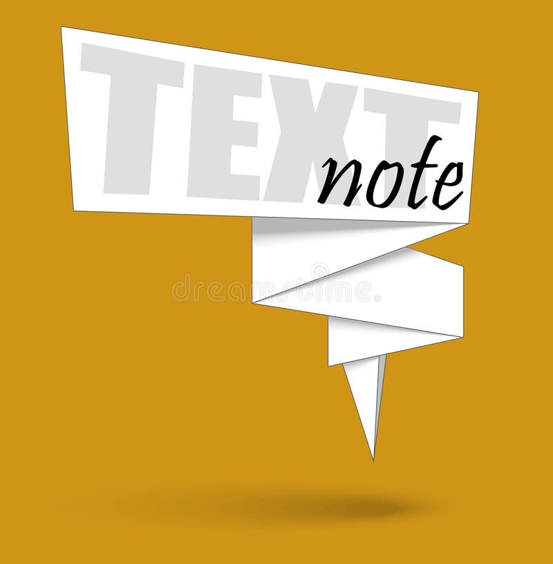 Paper Text Note Balloon. Vector Illustration Stock Vector ...