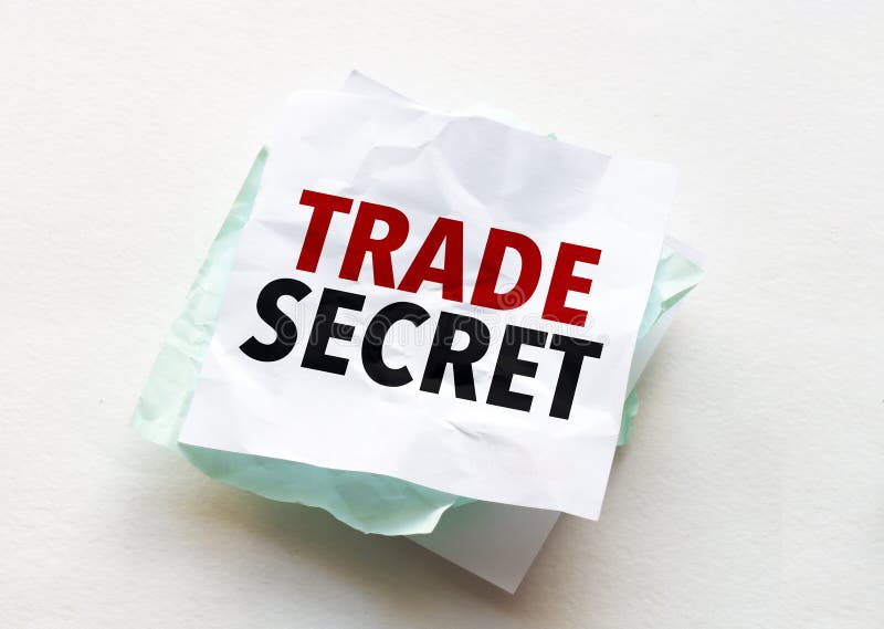 Paper with Text Trade Secret on White Background Stock Image - Image of ...