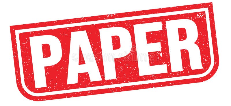 PAPER Text Written on Red Stamp Sign Stock Illustration - Illustration ...