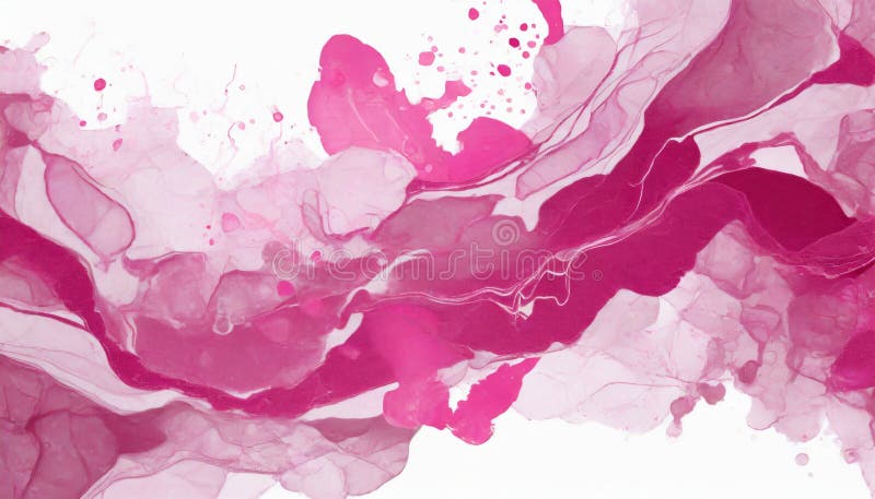Paper Textures in Vibrant Pink Marble Ink on a White Backdrop. Chaotic ...