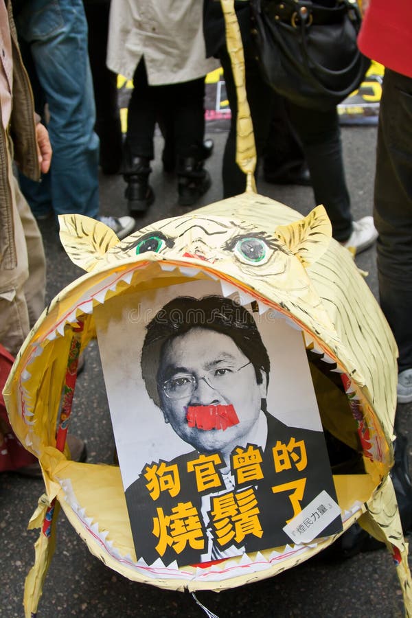 Paper Tiger Eating Financial Secretary Editorial Stock Image - Image of ...