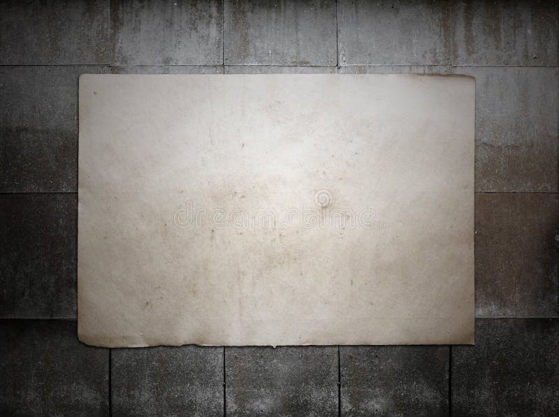 Paper on tile wall stock image. Image of obsolete, close - 36820011