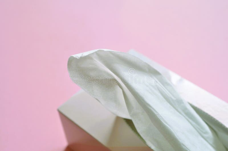 Pink box of paper tissues stock image. Image of plant - 333006243