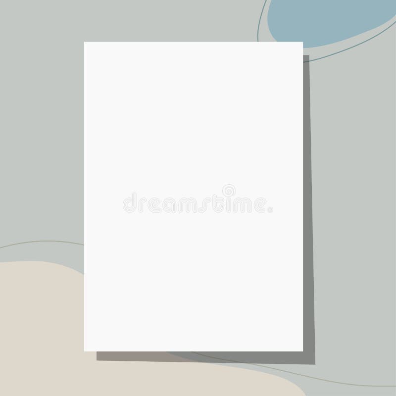 Paper Top View with Shadow on Pastel Background. Stock Vector ...