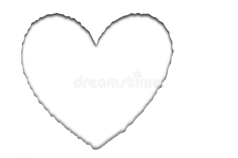 Paper Torn in the Shape of a Heart Stock Image - Illustration of ...
