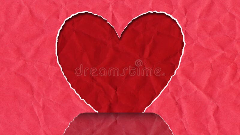 Paper Torn in the Shape of a Heart Stock Image - Image of abstract ...
