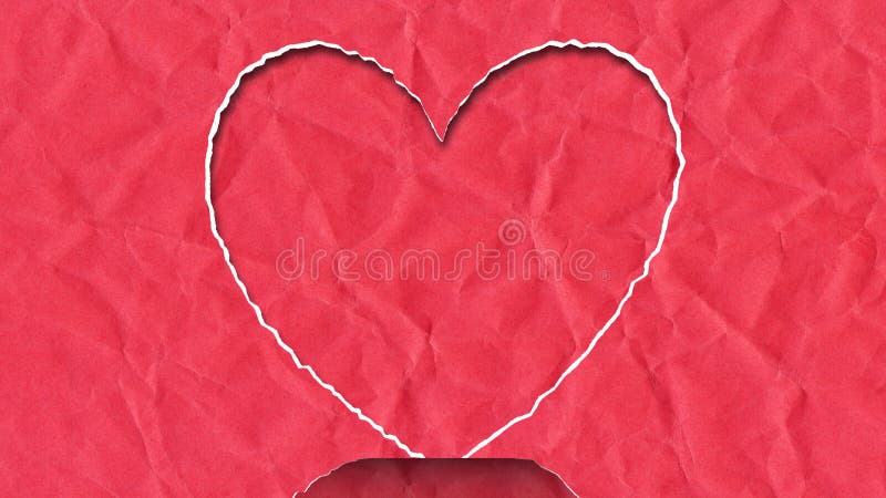 Paper Torn in the Shape of a Heart Stock Illustration - Illustration of ...
