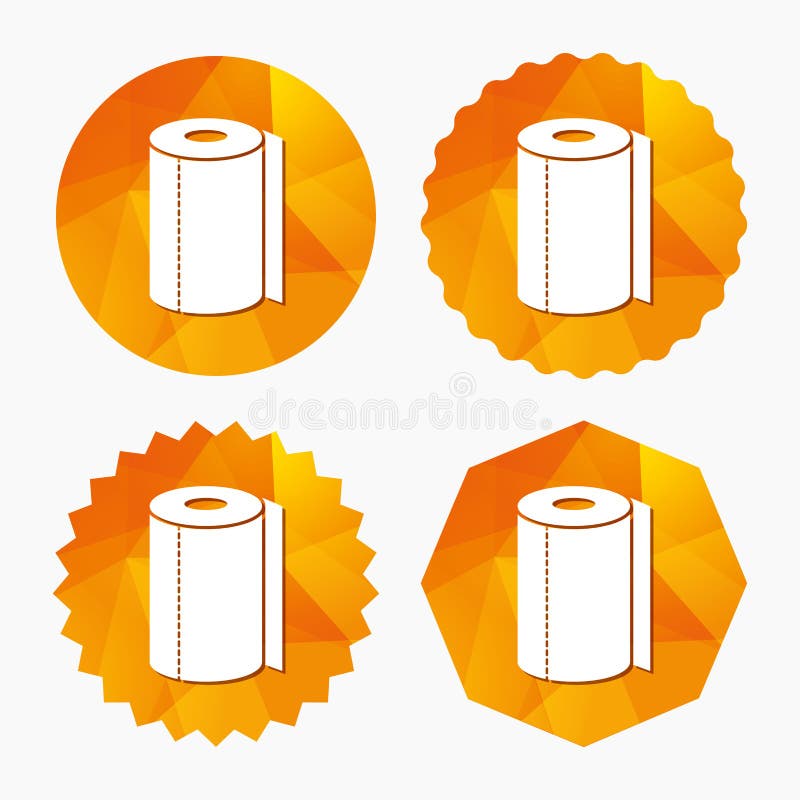 Paper Towel Sign Icon. Kitchen Roll Symbol Stock Vector - Illustration ...