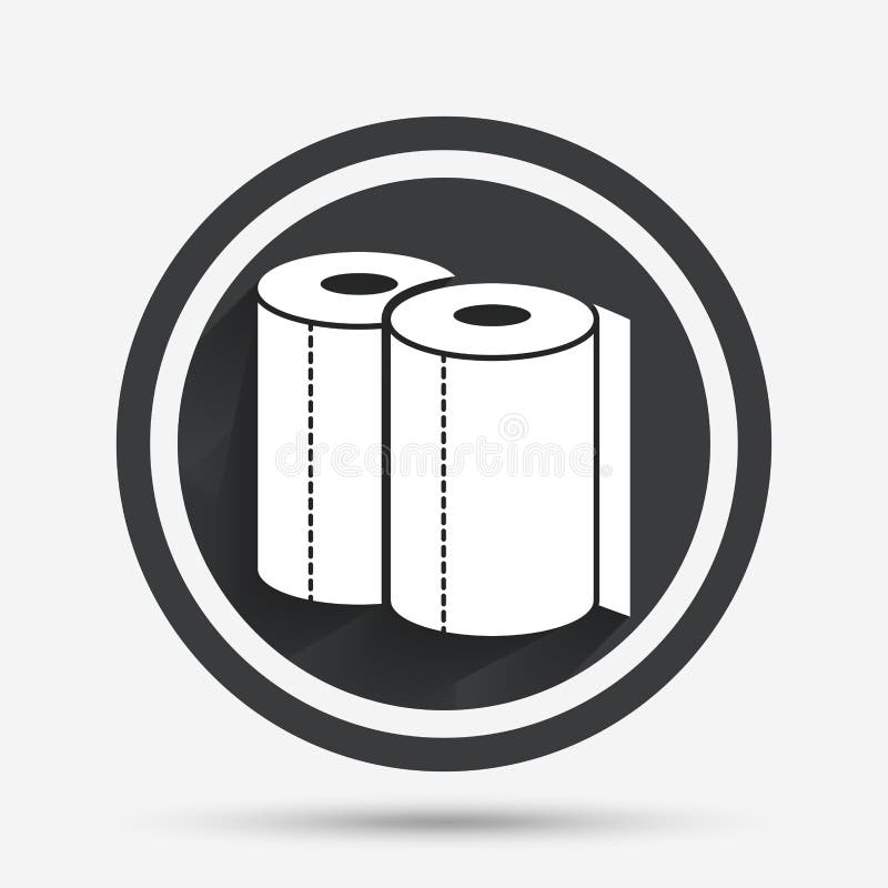 Paper Towels Sign Icon. Kitchen Roll Symbol Stock Illustration ...