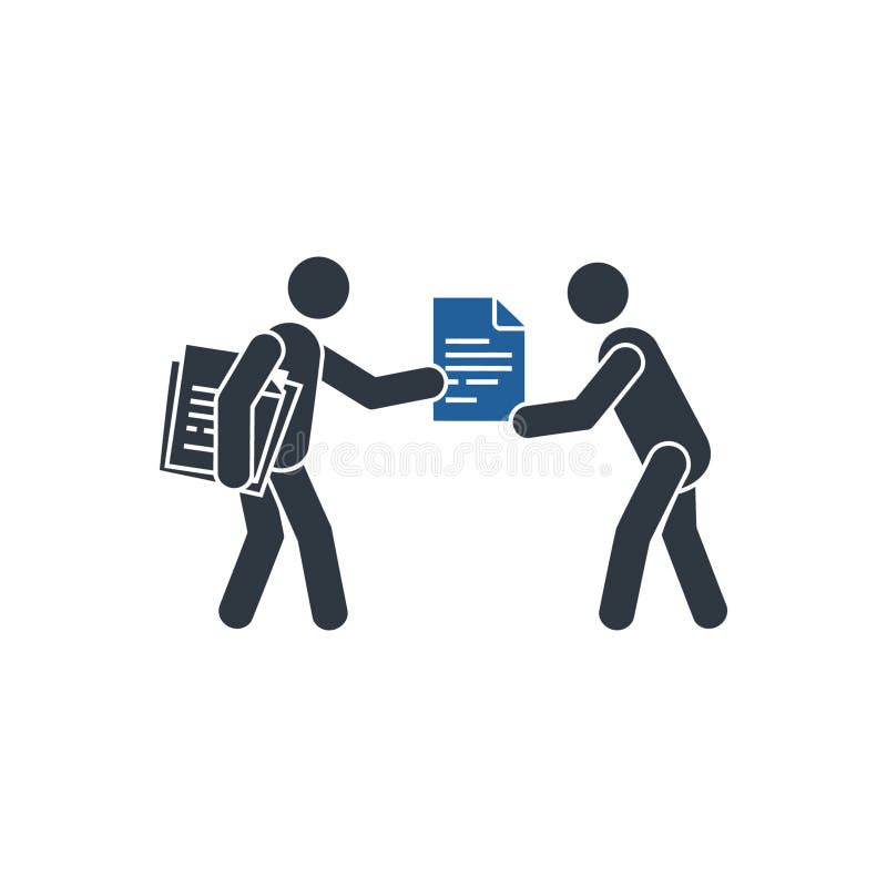 Paper Transfer Exchange Icon Stock Vector - Illustration of office ...