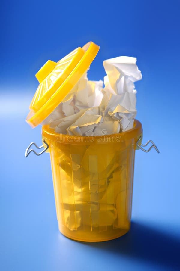Trash Garbage Full Container in Street Stock Photo - Image of refuse ...