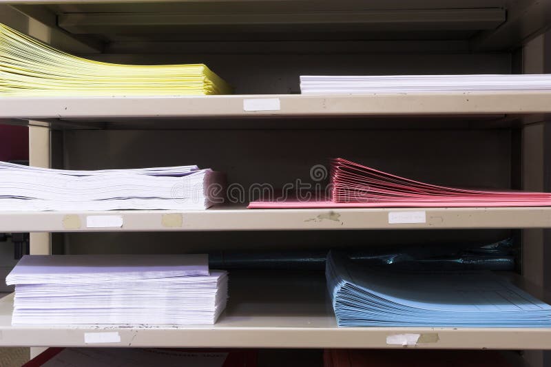 Paper tray stock image. Image of used, label, steel, sorted - 231345