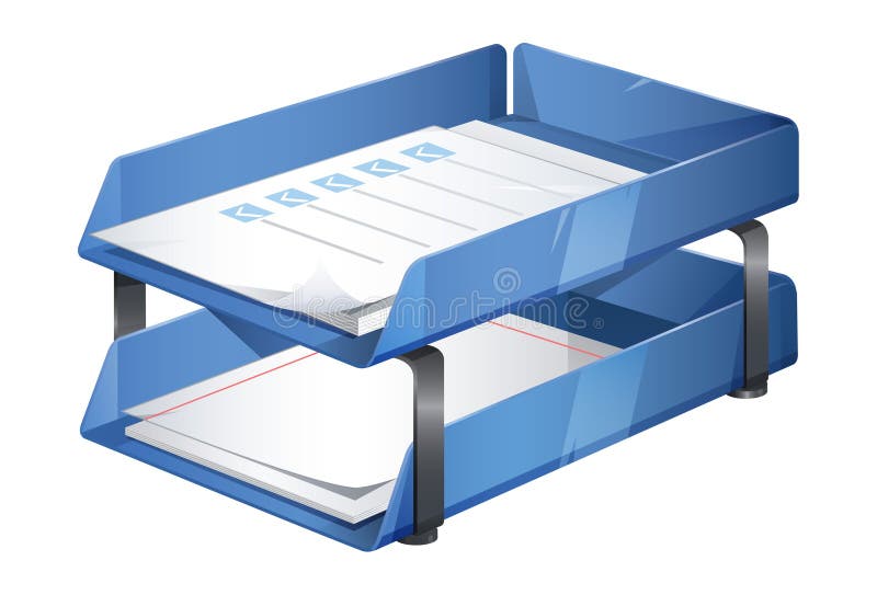 Paper Tray - Illustration stock vector. Illustration of desk - 37478479