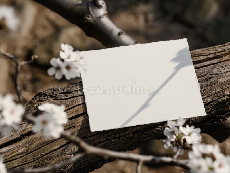 Paper on Tree Branch stock photo. Image of document - 375525444