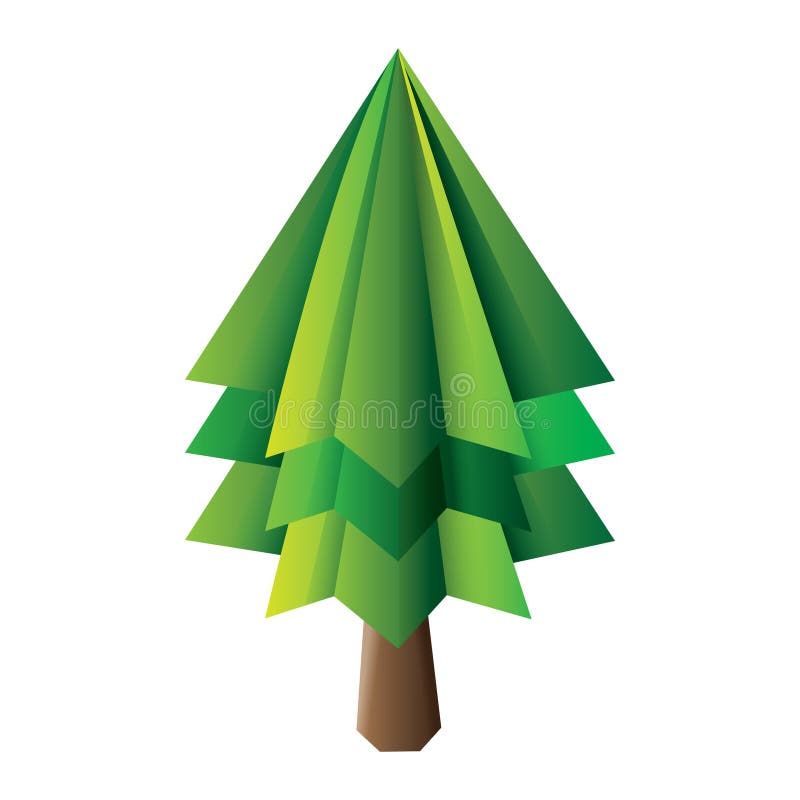 Paper Tree. Vector Illustration Decorative Design Stock Vector ...