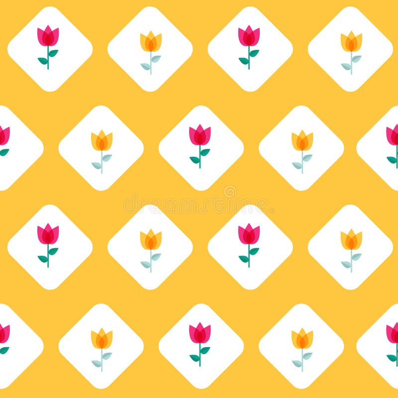 Paper Trendy Flat Flower Seamless Pattern Vector Stock Vector ...