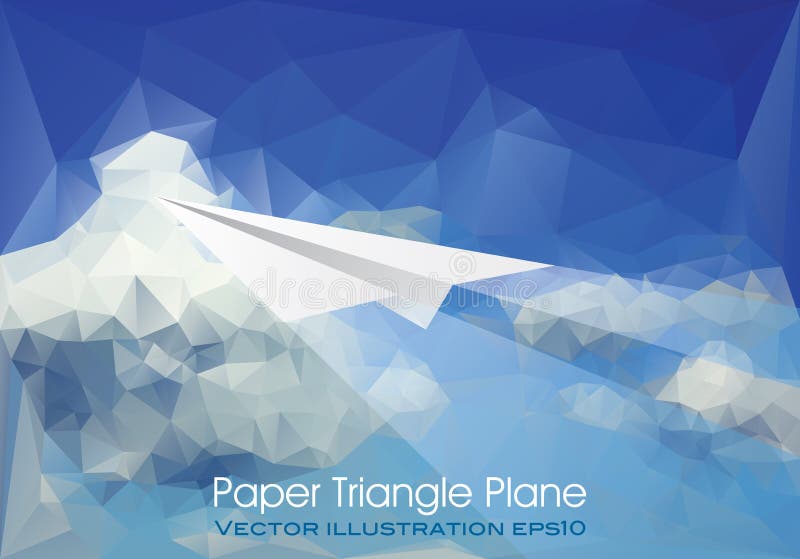 Paper triangle plane stock vector. Illustration of layers - 88781185
