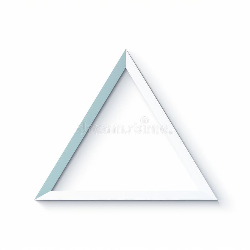Minimalist Triangle Illustration with Realistic Light and Color Stock ...