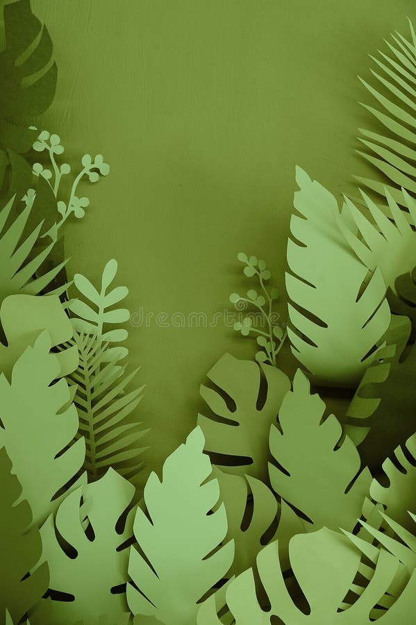 Paper Tropical Leaves Texture Stock Image - Image of exotic, modern ...
