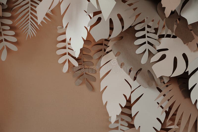 Paper Tropical Leaves Texture Stock Illustration - Illustration of ...