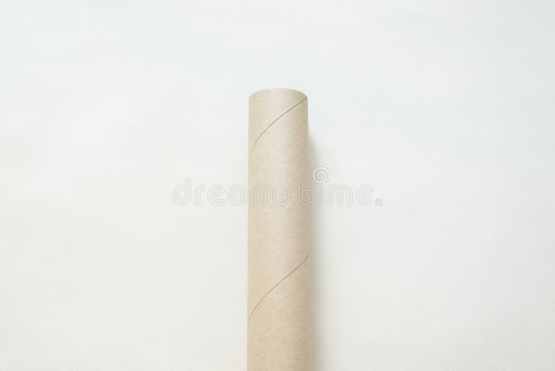 Paper Tubes on White Backdrop Stock Image - Image of cardboard ...