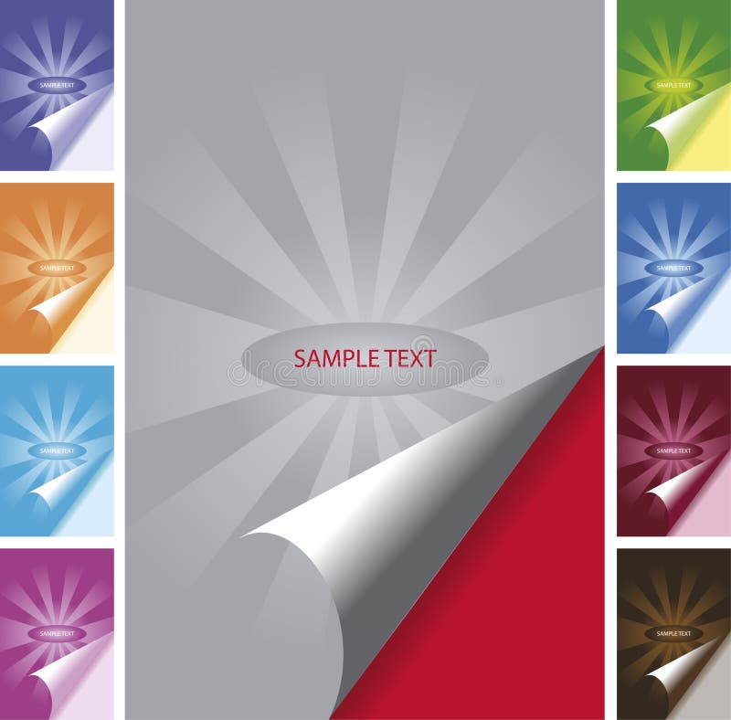 Paper turn stock vector. Illustration of single, turn - 4690557