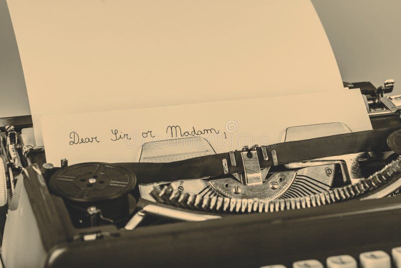 Paper in typewriter stock image. Image of retro, message - 37850533