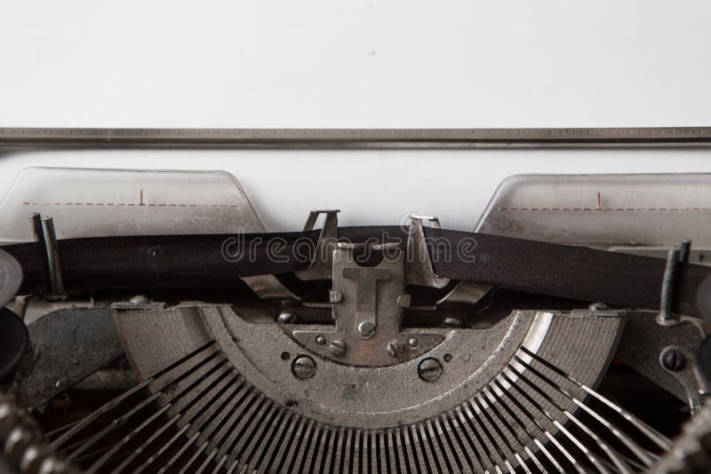 Paper in typewriter stock photo. Image of inventions - 84985832