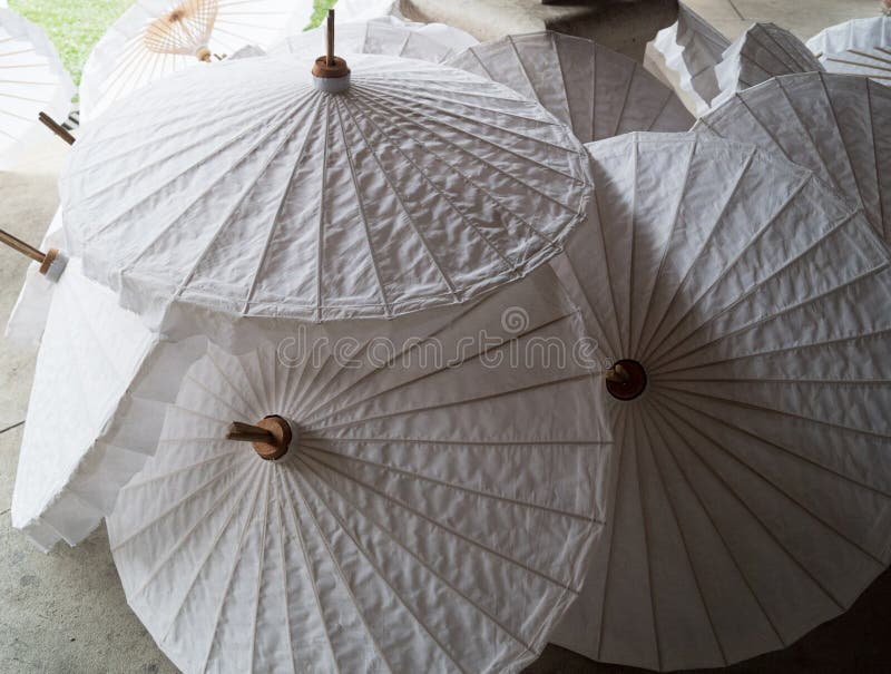 Paper Umbrellas in the Paper Manufacture Stock Photo - Image of ...