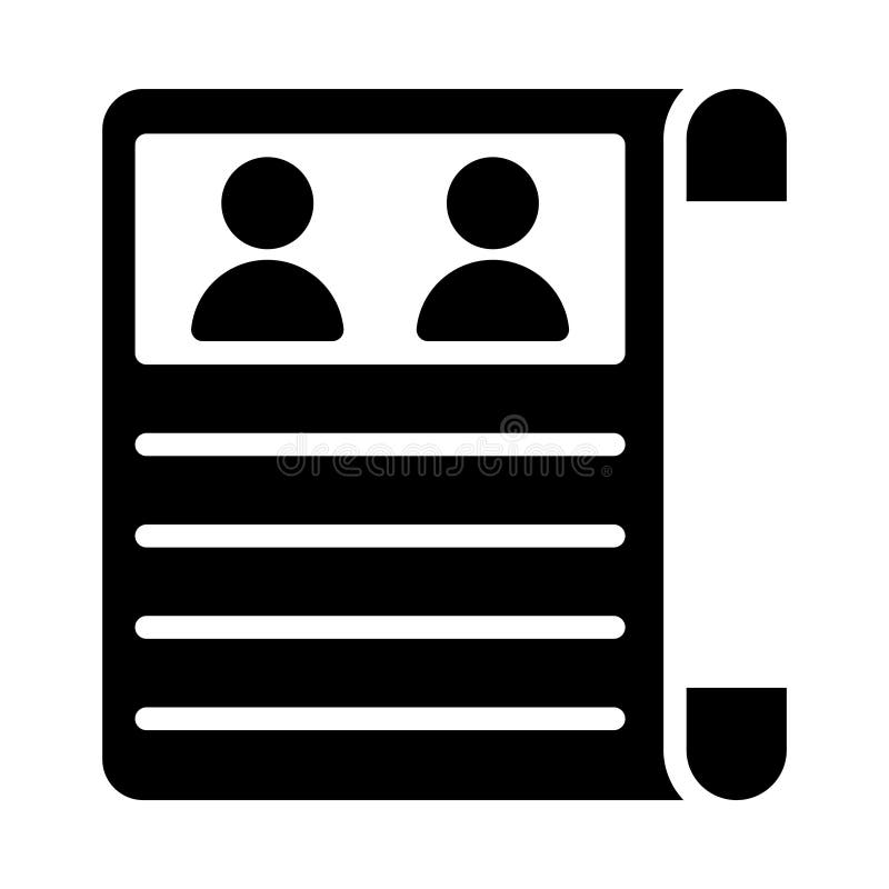 Paper Glyph Flat Vector Icon Stock Vector - Illustration of flat, icon ...