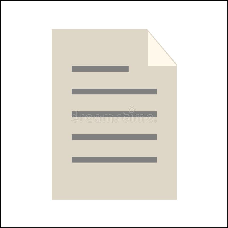 Paper Vector Icon. stock vector. Illustration of text - 89293327