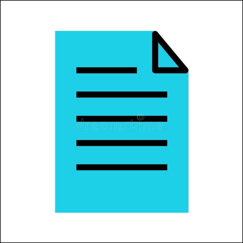 Paper Vector Icon. stock vector. Illustration of note - 93393605