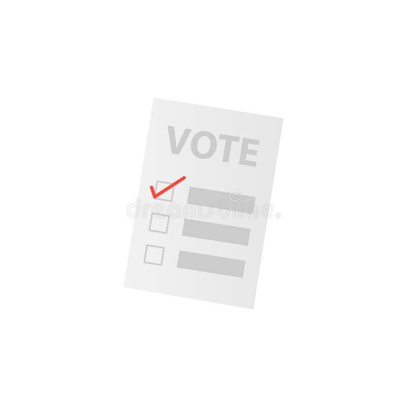 Paper Vote Flat Illustration Vector Design Isolated on White Background ...