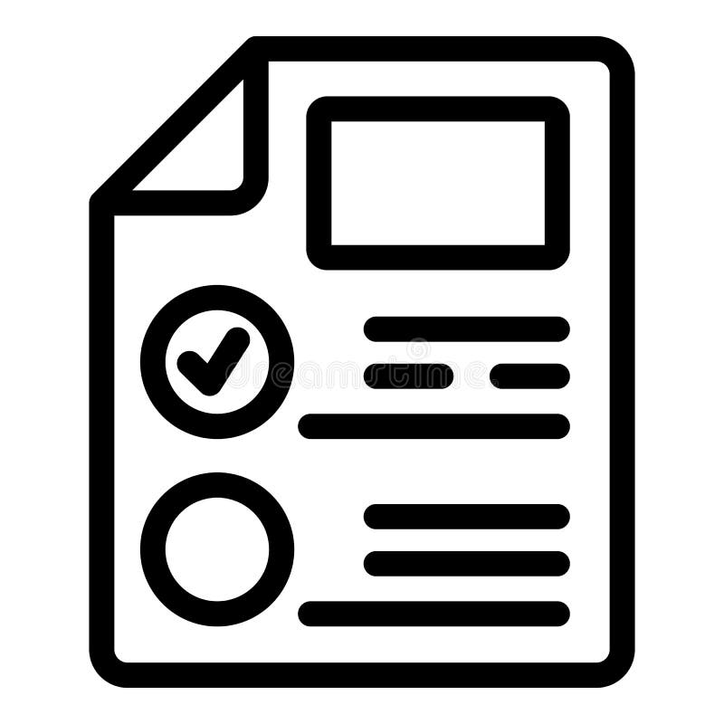 Paper Vote Icon Outline Vector. Election Poll Stock Illustration ...