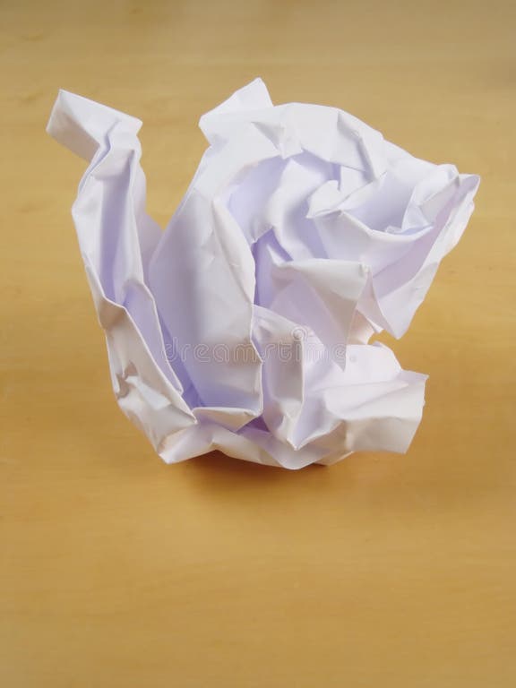 Paper wad on desk stock image. Image of attempt, result - 189541