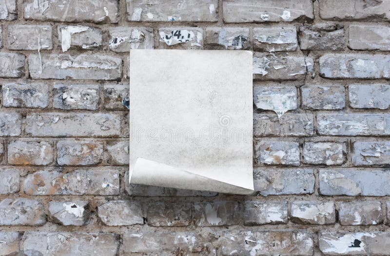 Paper on wall stock image. Image of masonry, antique - 173090359