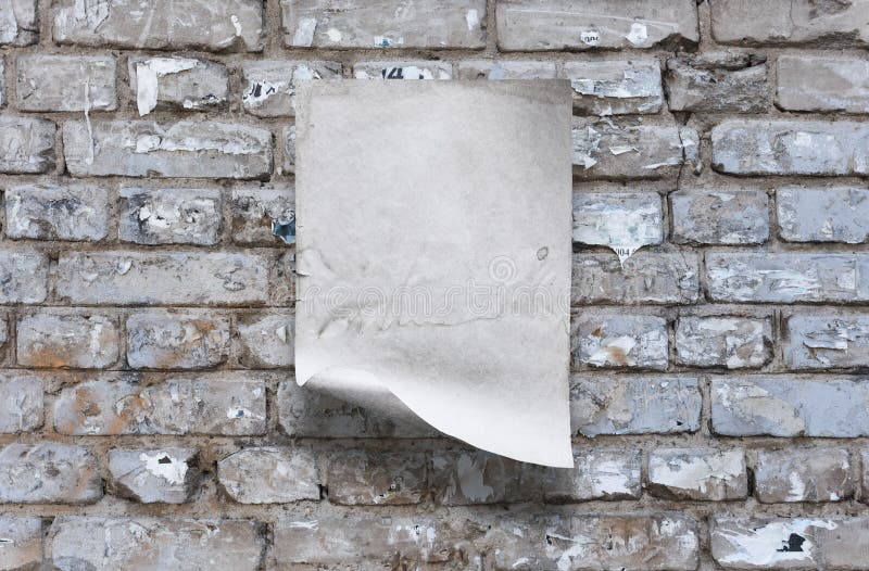 Paper on wall stock photo. Image of retro, masonry, background - 174967730