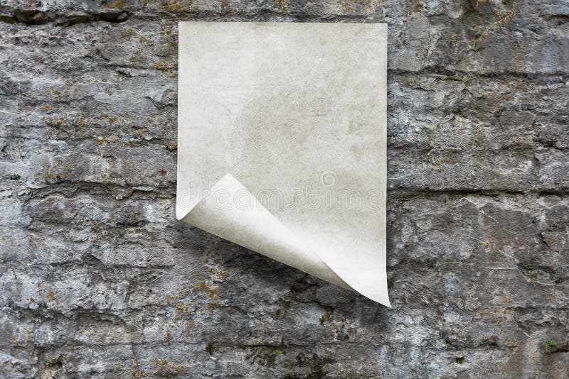 Paper on wall stock photo. Image of grunge, space, aged - 210534666