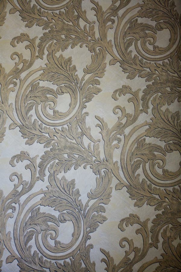 Paper Wallpaper on the Wall Stock Photo - Image of beige, trendy: 179724022
