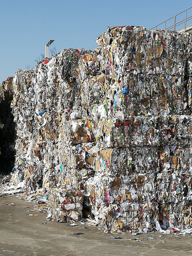 Paper waste packed stock photo. Image of rubble, paper - 98038724