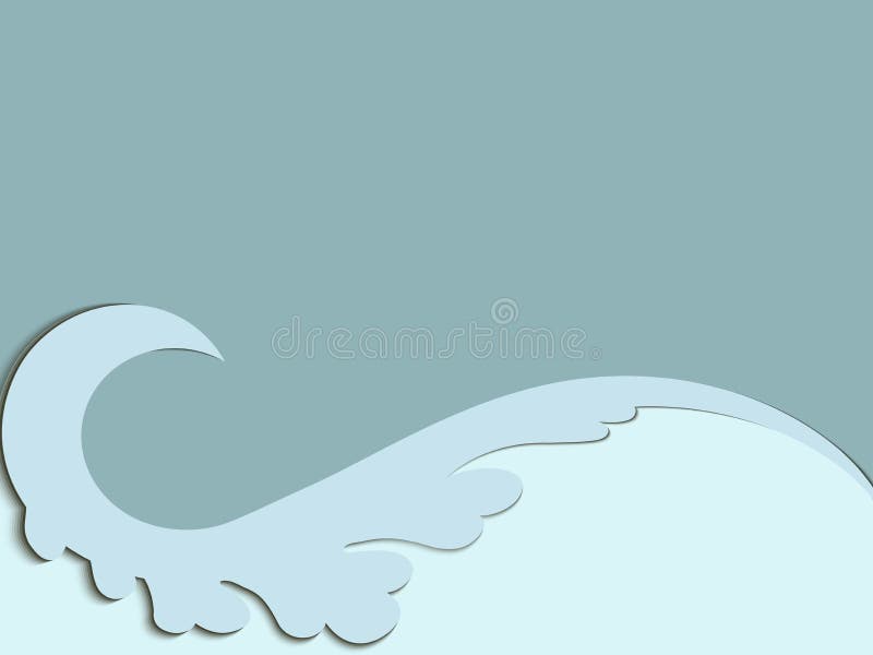 Paper Wave. Wave Cut Paper with Shadow. Vector Illustration. Stock ...