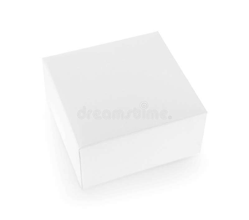 Paper White Box on White Background Stock Photo - Image of case ...