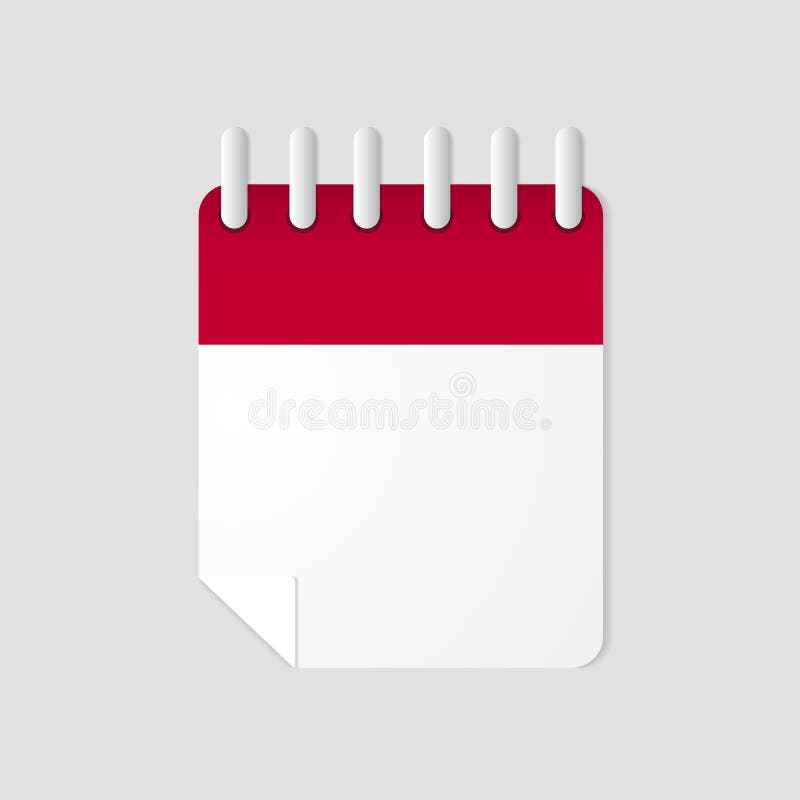 Paper White Calendar is on the Table. Layout Template Stock ...