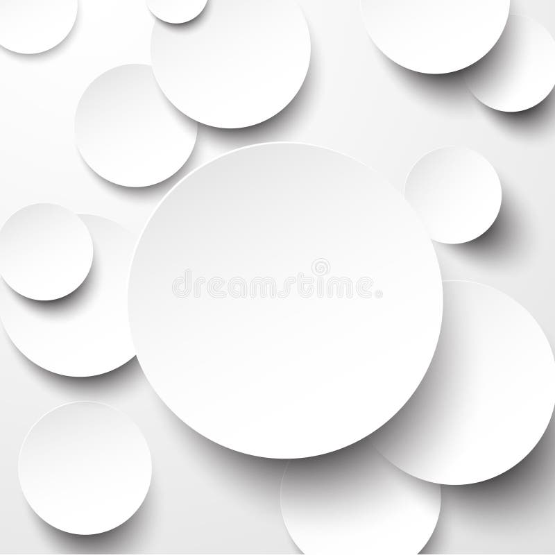 Paper Circles with Drop Shadows Background Stock Vector - Illustration ...