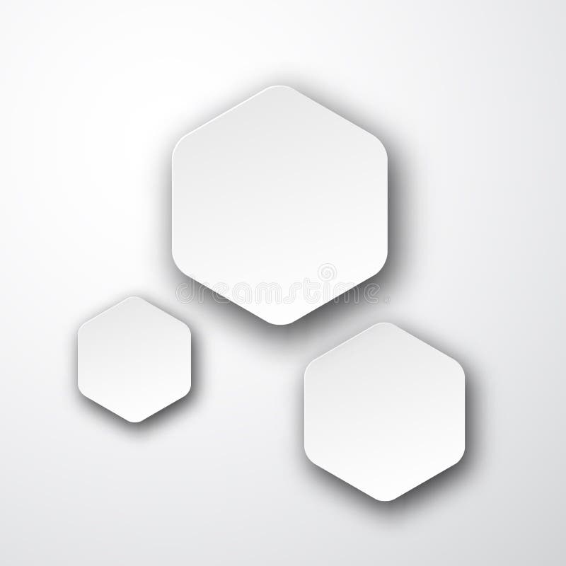 Paper White Hexagonal Notes Stock Vector - Illustration of banner ...