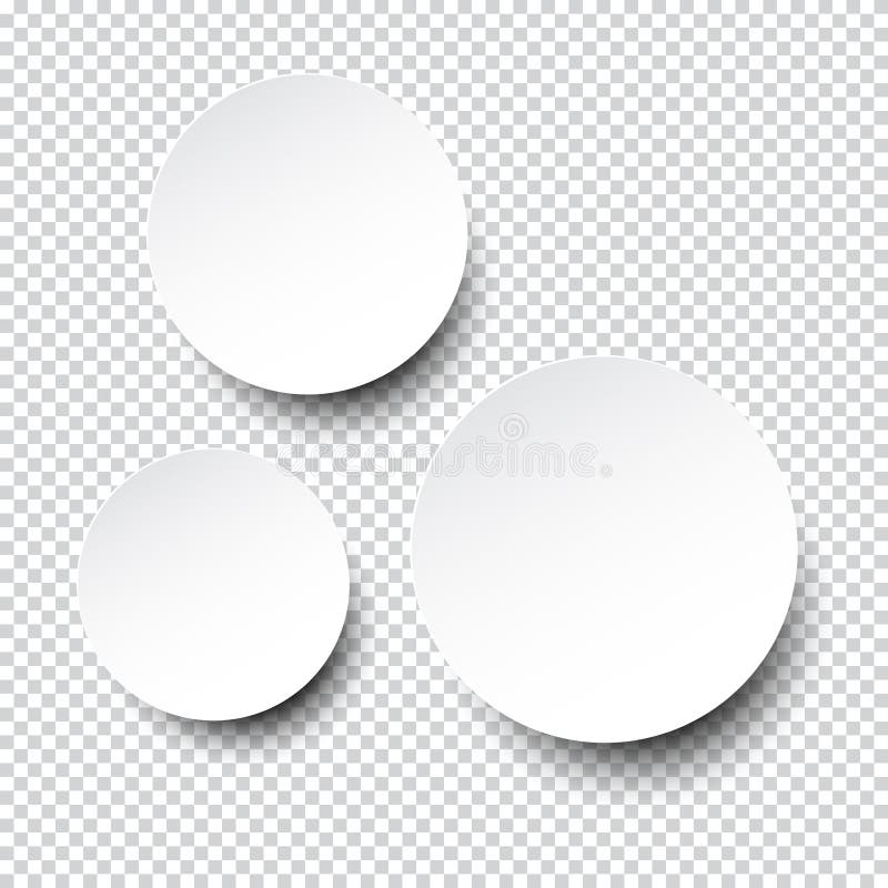 Paper White Round Blank Notes. Stock Vector - Illustration of bubbles ...