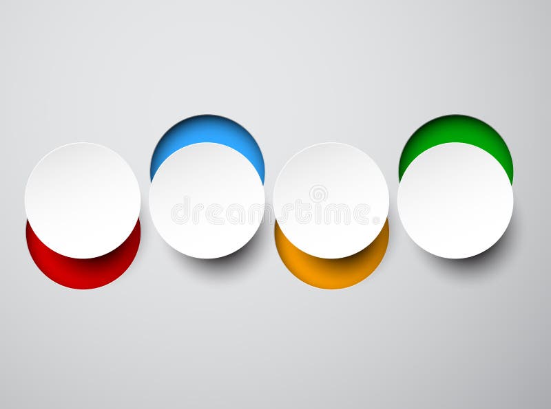 Paper white round notes stock vector. Illustration of abstract - 56770486