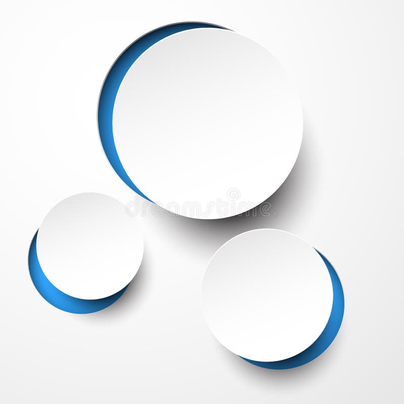 Paper white round notes stock vector. Illustration of abstract - 56770995